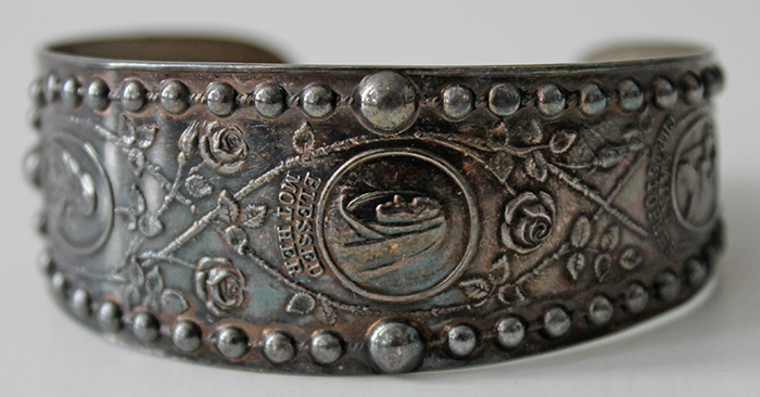 Rare Extremely Beautiful 1940 s E.J. Towle Rosary Bracelet in Pure Silver