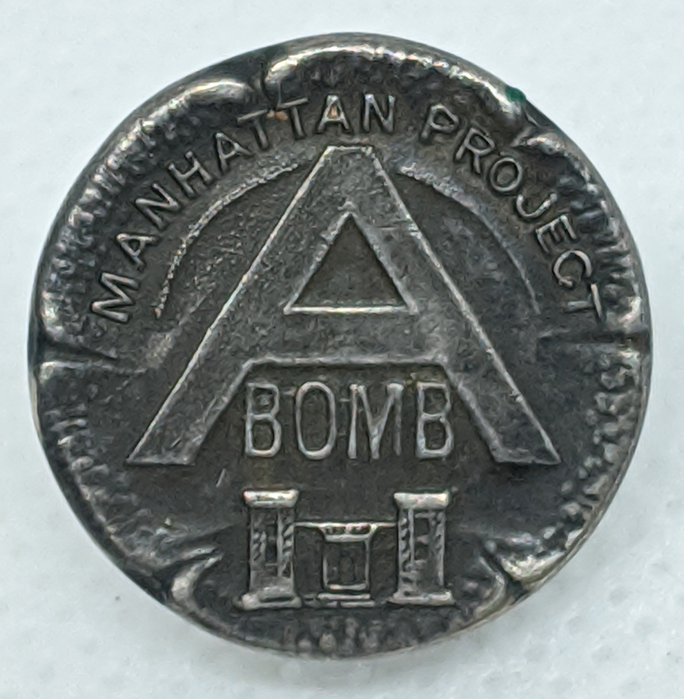 Rare WWII Atomic Bomb Manhattan Project War Worker Pin in Sterling ... Rare WWII Atomic Bomb Manhattan Project War Worker Pin in Sterling ...
