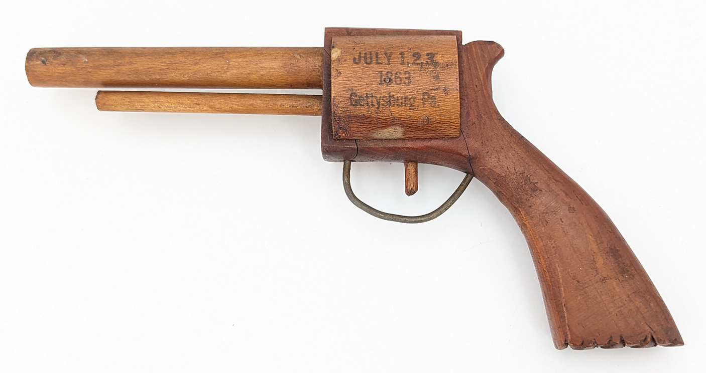Wonderful Late 19th C. Battle of Gettysburg Toy Wooden Gun Souvenir Flying Tiger Antiques Online Store