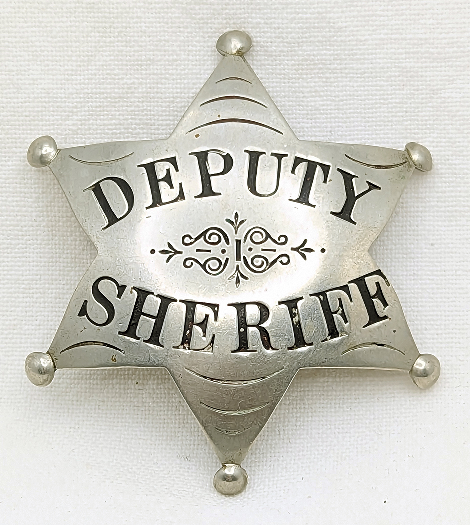 Fabulous Iconic Early 1880s Old West 6 Point Star Deputy Sheriff Badge by Sachs Lawlor: Flying ...