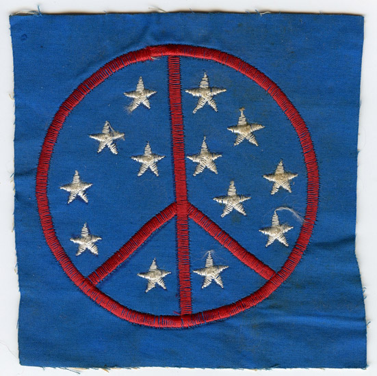 Saigon-Made Vietnam War Peace Sign with Stars Novelty Patch: Flying Tiger Antiques Online Store